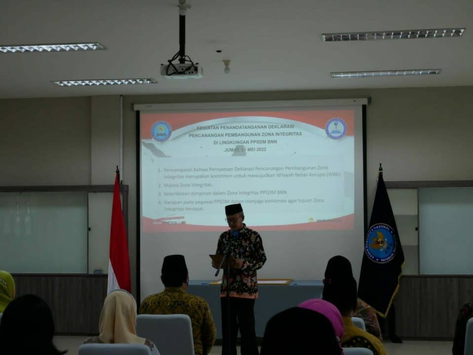 Kepala PPSDM BNN RI Deklarasikan Zona Integritas Siap Wujudkan WBK dan WBBM