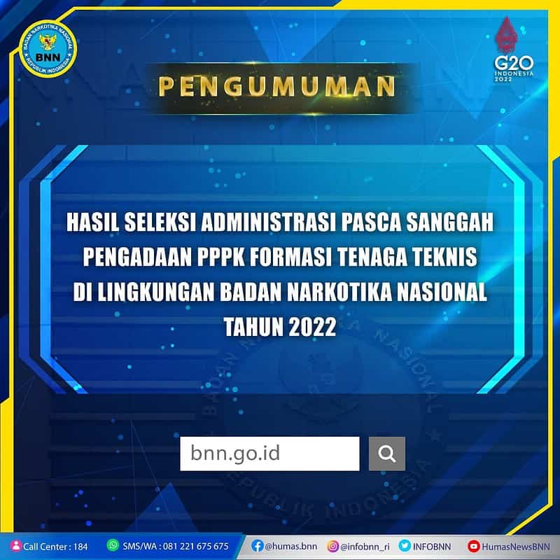 Pengumuman Hasil Seleksi Administrasi Pasca Sanggah Pengadaan PPPK Formasi Tenaga Teknis Di ...