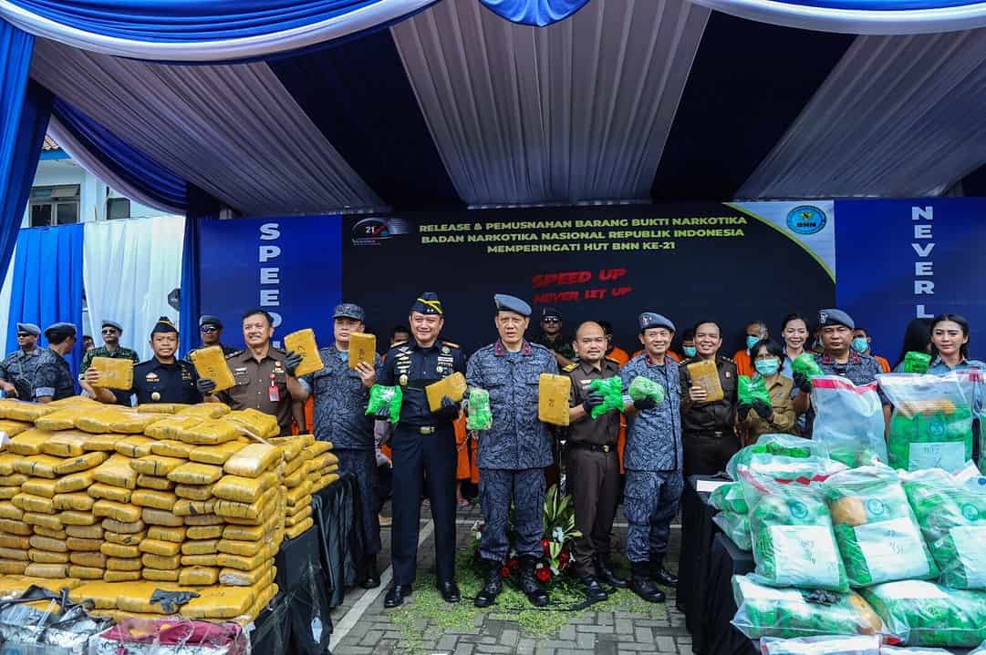 BNN RI Musnahkan 1,1 Ton Narkotika